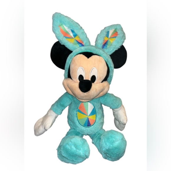 Disney | Toys | Disney Plush Toy Turquoise Mickey Mouse With Bunny Ears ...